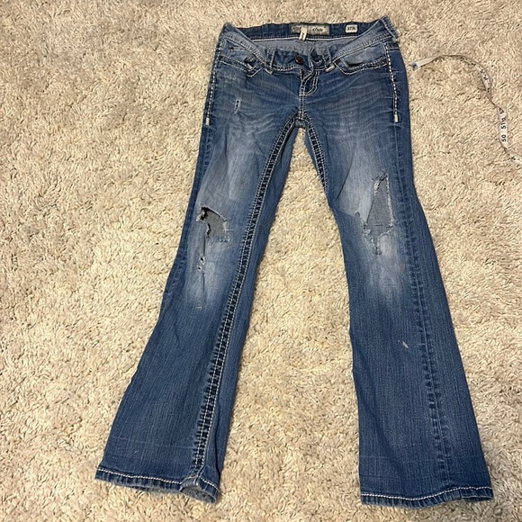 BKE | Jeans | Bke Stella Ripped Distressed Jeans 27 X 28 Inseam Altered ...